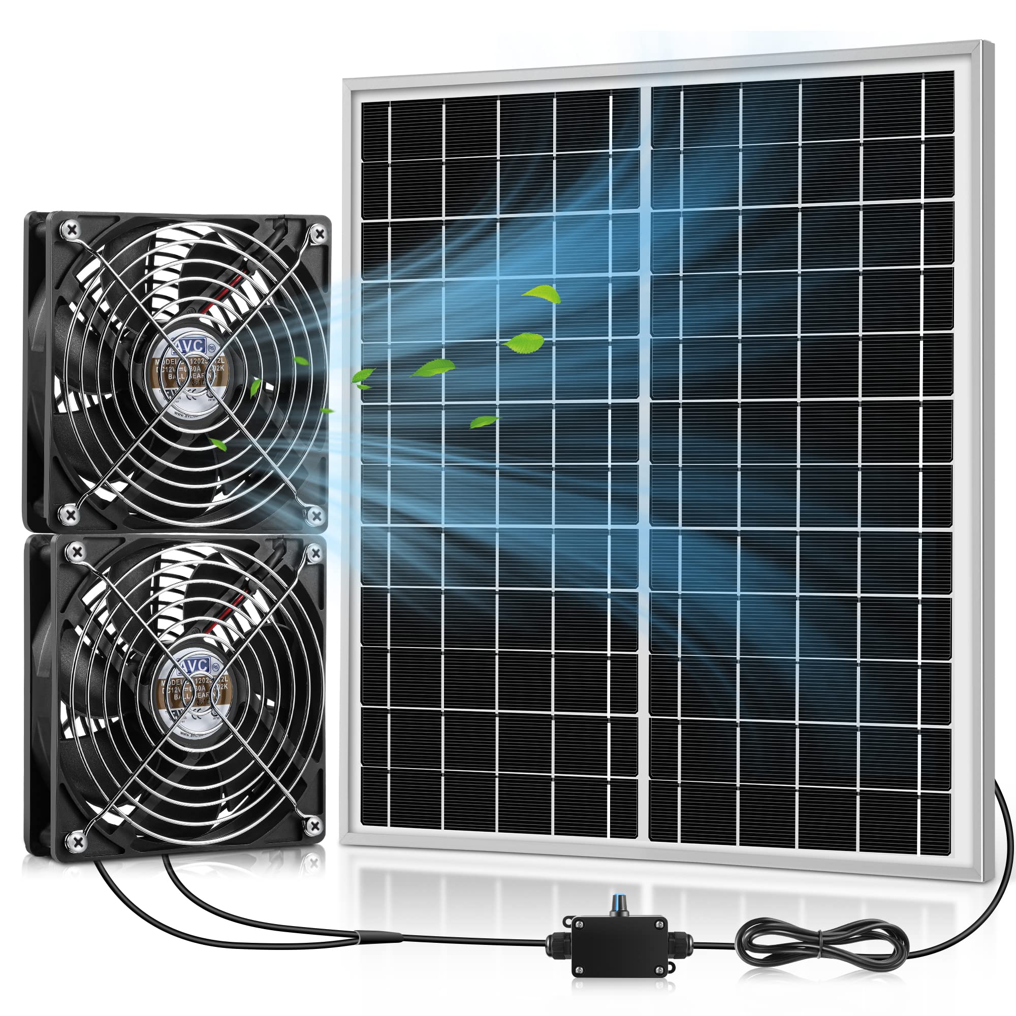 Buy Solar Powered Waterproof Fan Kit, High Speed Exhaust Fan Solar ...