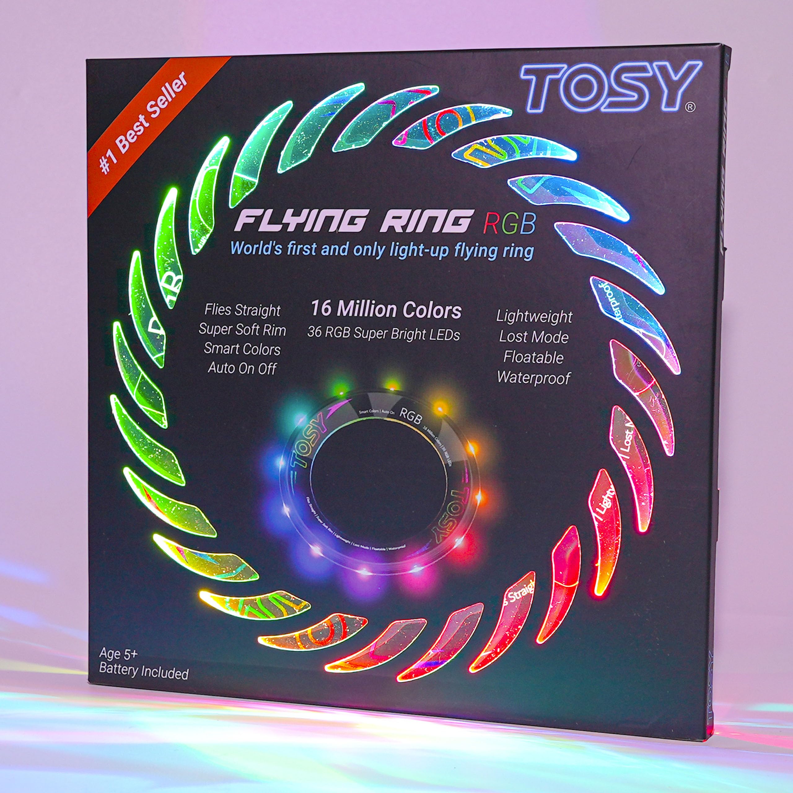 TOSY Flying Ring - 16 Million Color RGB or 12 LEDs, Super Bright, Lost ...