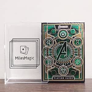 Amazon.com: MilesMagic Theory11 Avengers Infinity Saga Green Edition Playing Cards with Acrylic ...