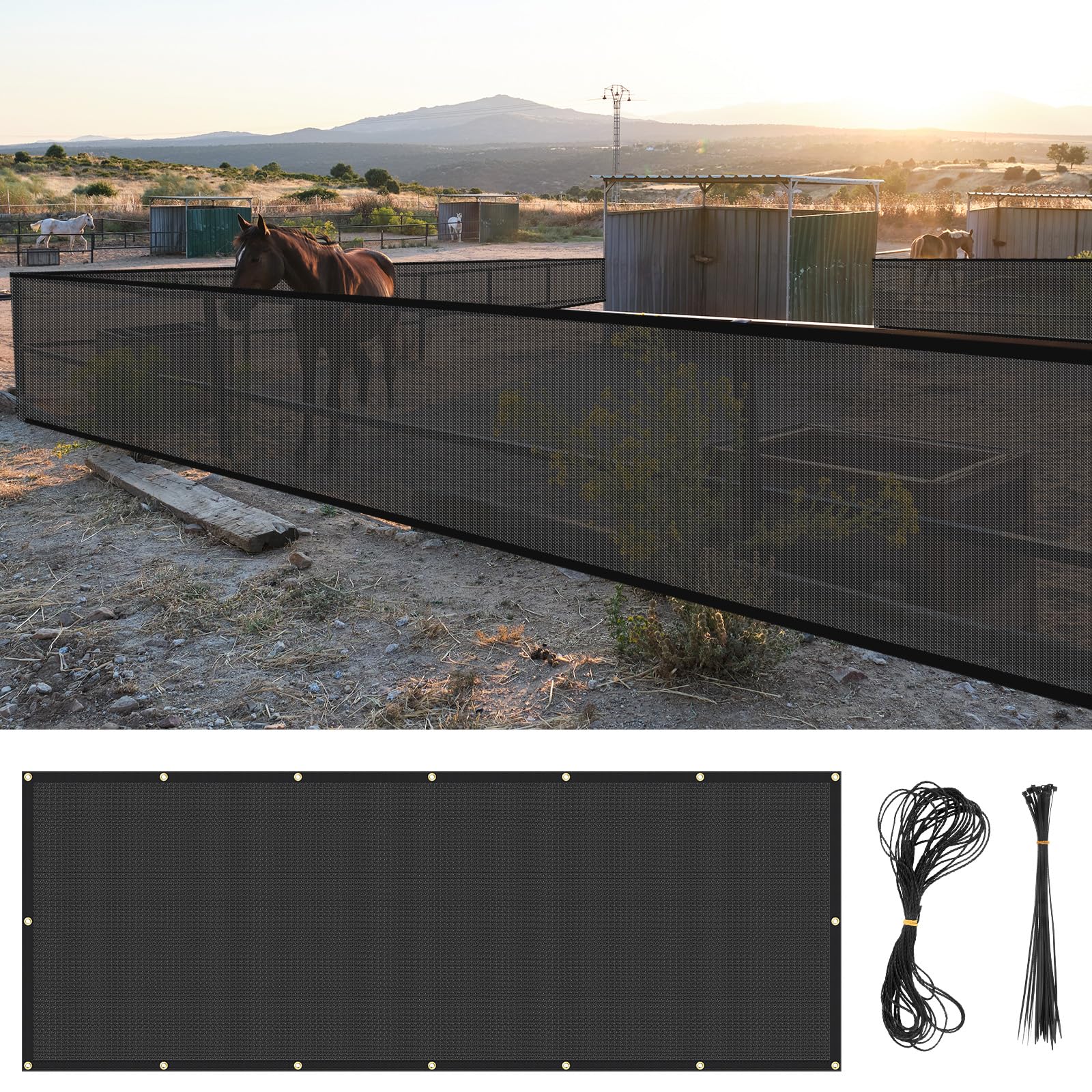 Snapklik.com : Wesnoy 112 X 44 Inches Horses Stall Guard