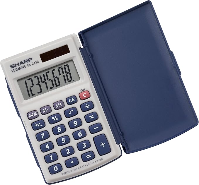 Sharp Electronics 8-Digit Twin Powered Calculator (EL-243S/EL-243SB ...