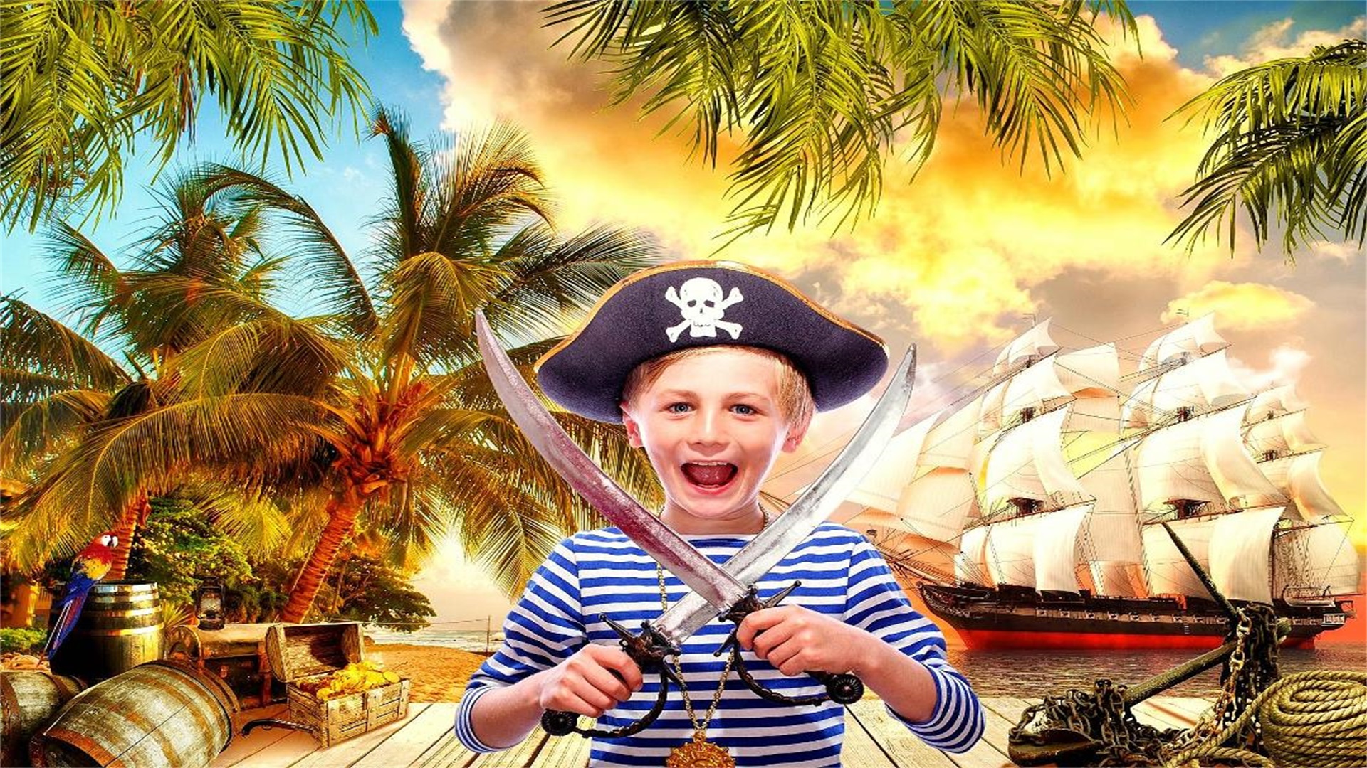 Watch BELECO Fabric Beach Island Pirate Backdrop on Amazon Live
