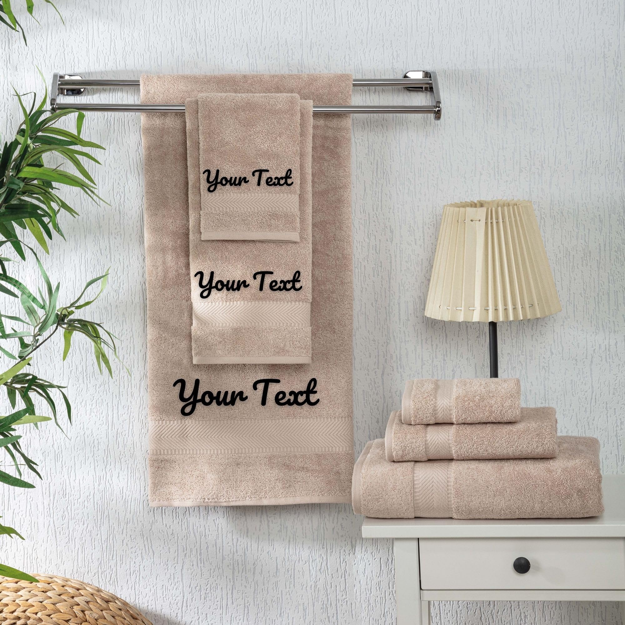 Amazon.com: Personalized Towels - Customized Turkish Cotton Towel Set ...
