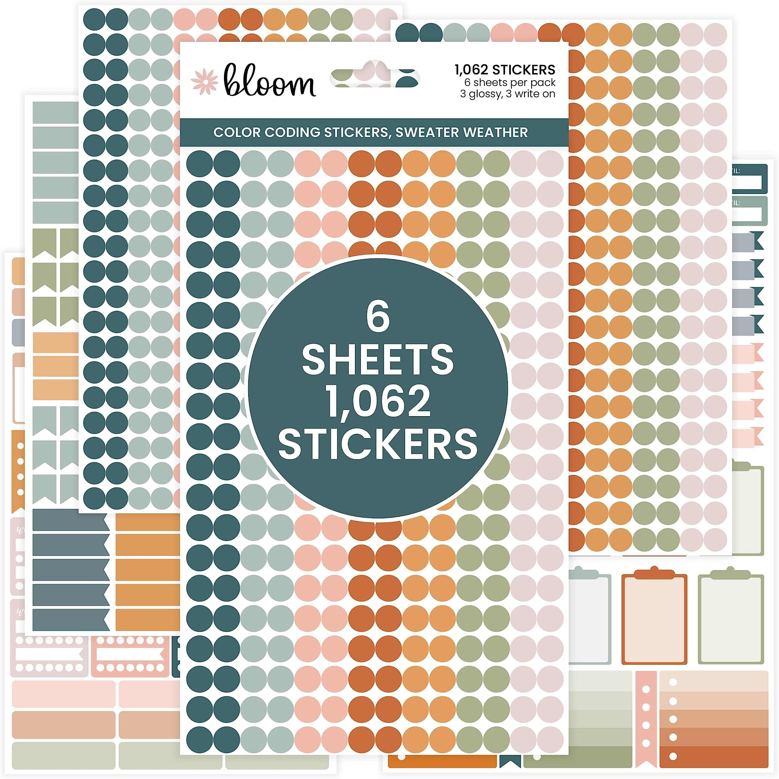 Amazon.com: Monolike Circle Stickers - Solid Round Dot Stickers Small ...