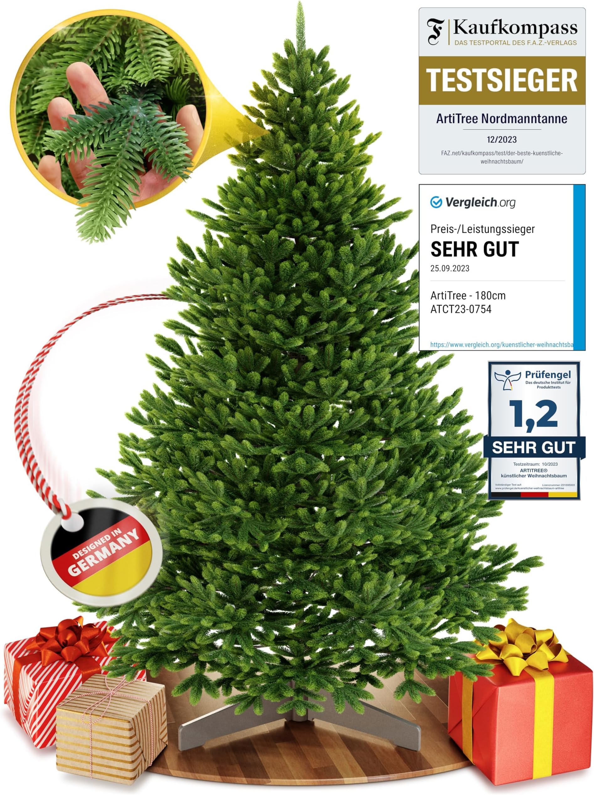 Amazon.de: RS Trade® HXT 19001 210 cm künstlicher PVC Weihnachtsbaum (Ø ...