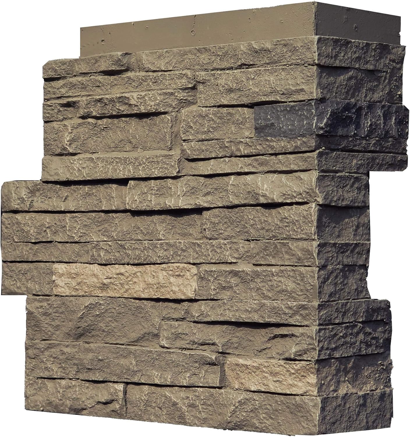 NextStone Polyurethane Faux Stone Interlocking Outside Corner – Stacked ...