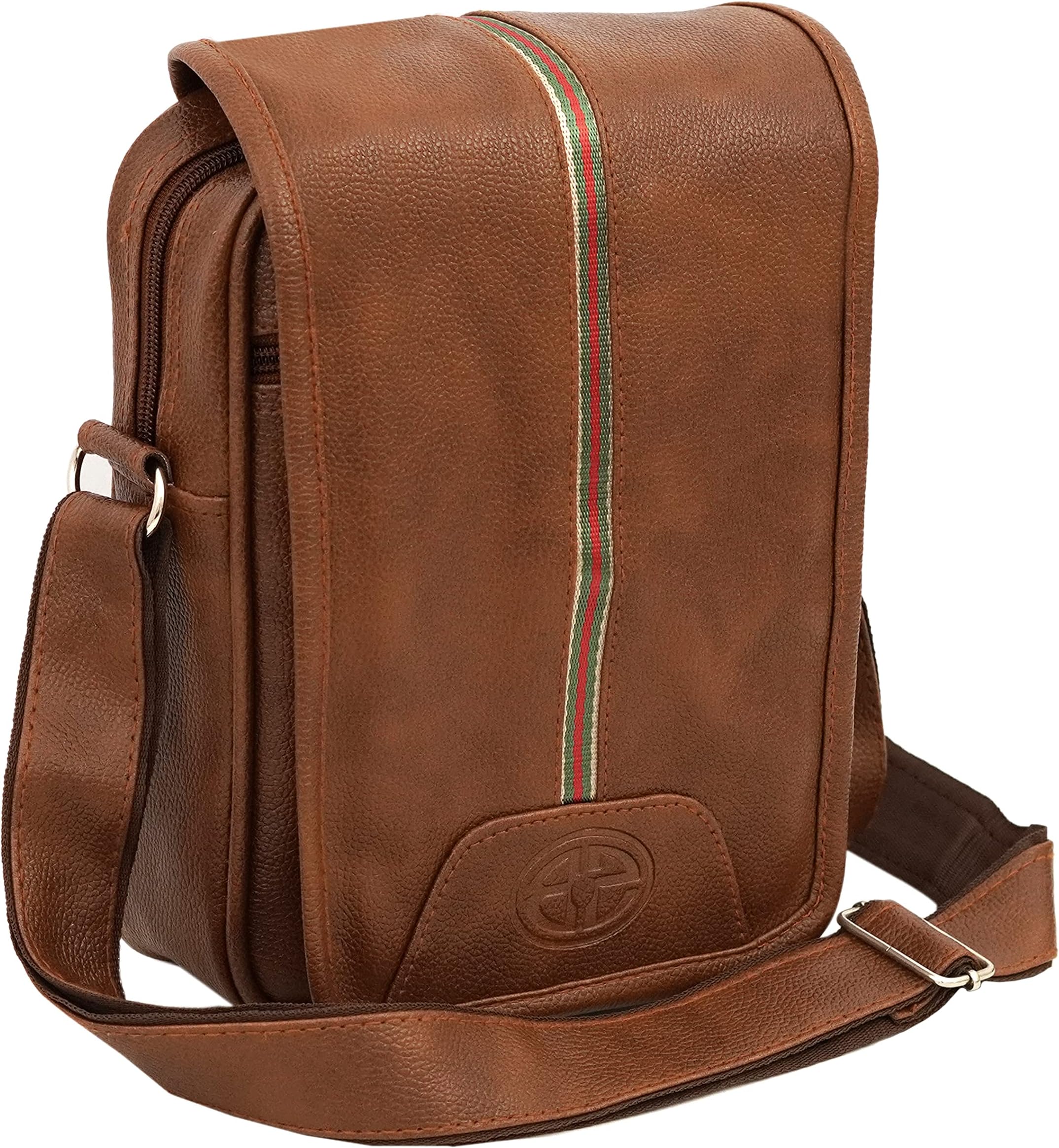 Storite Stylish Small Midddle Strip PU Leather Sling Cross Body Travel ...