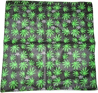 Amazon.com: 22"x22" Weed Marijuana E Cannabis Unum Leaf Border bandana ...