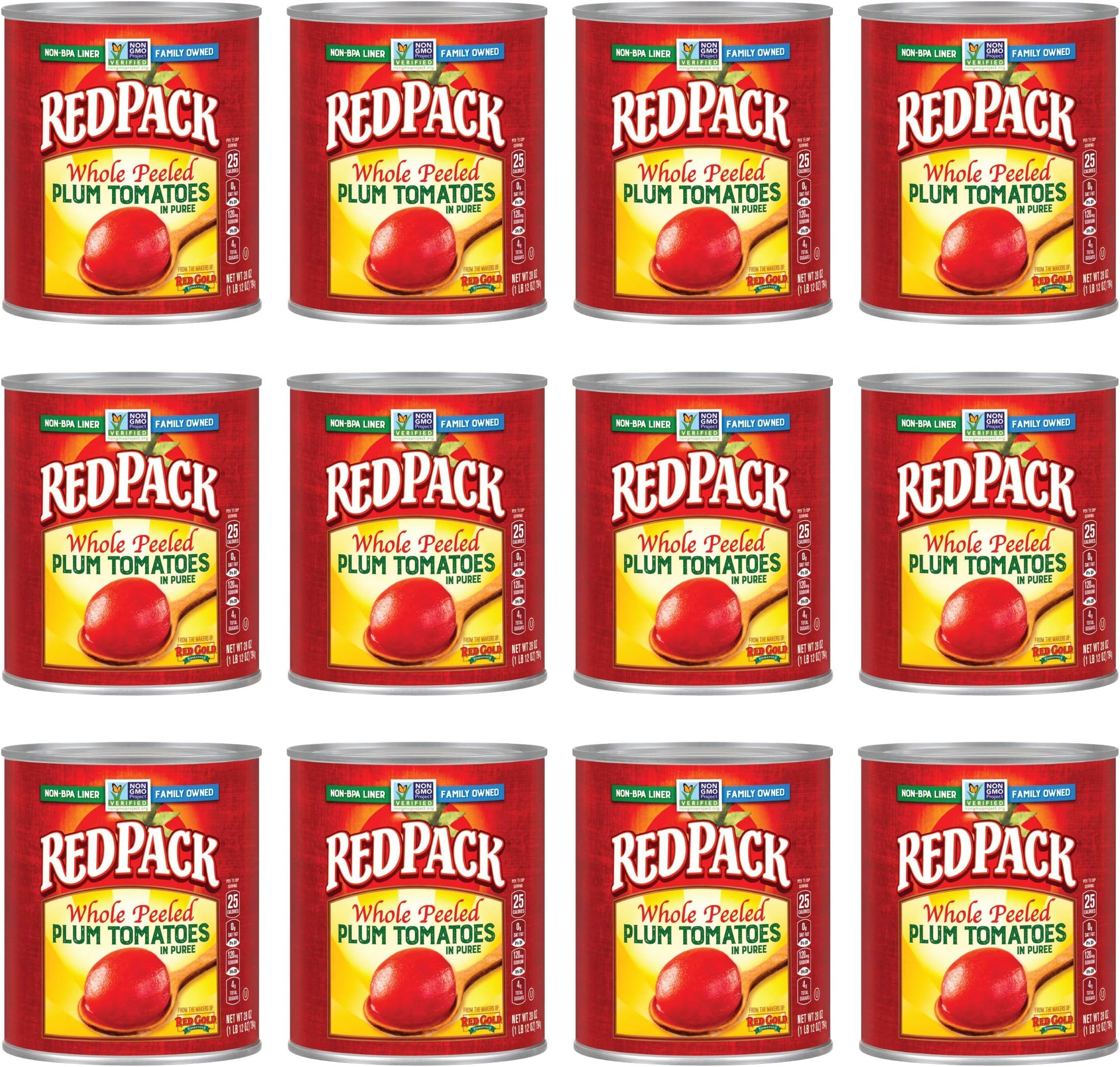 Amazon.com : Redpack Whole Peeled Plum Tomatoes in Puree, Kosher and ...