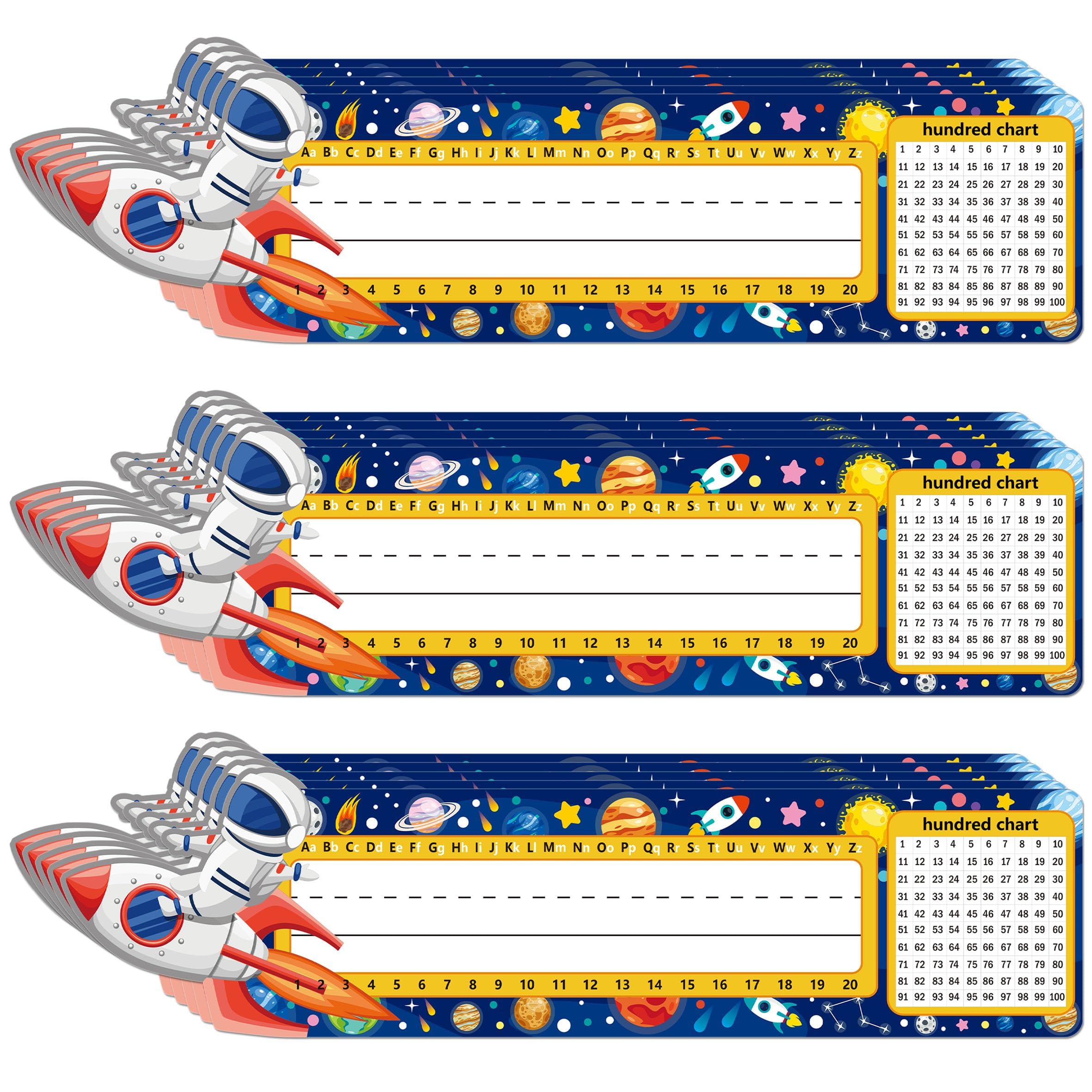 Snapklik.com : INKNOTE 48PCS Outer Space Student Nameplate Solar System ...