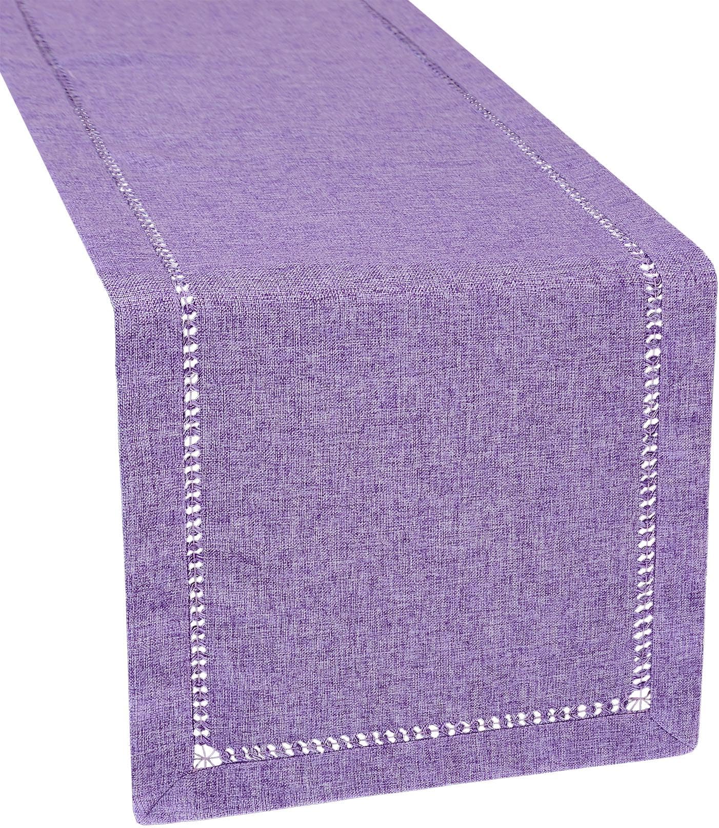 Amazon.com: BANBERRY DESIGNS Embroidered Table Runner with Lavender ...