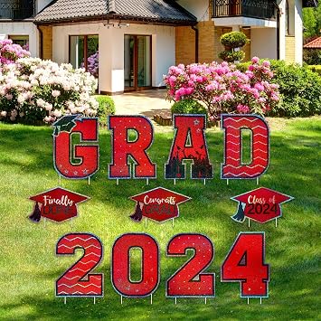 Amazon.com : Tatuo 11 Pcs Graduation Yard Sign Decorations Congrats ...