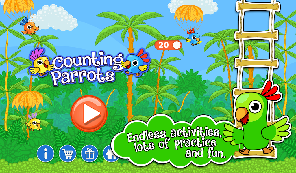 Counting Parrots 1 - fun math game for kids, free - App on Amazon Appstore