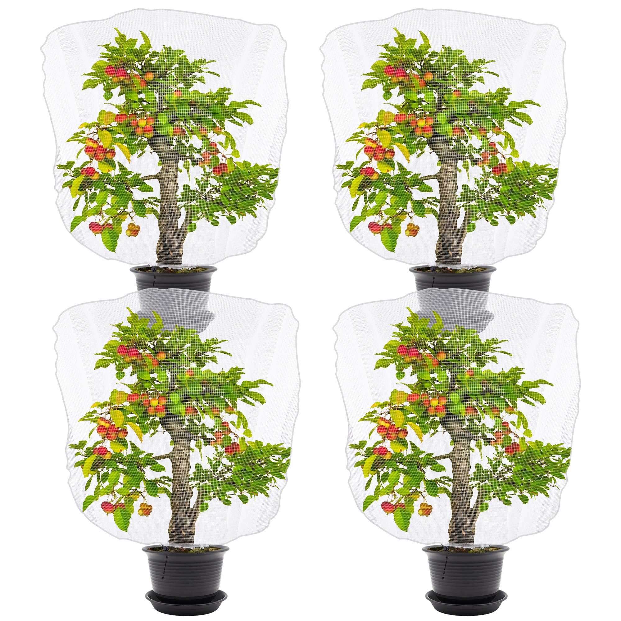 Amazon.com: 4 Pcs Insect Bird Barrier Tree Net with Drawstring- 4.9 x 3 ...