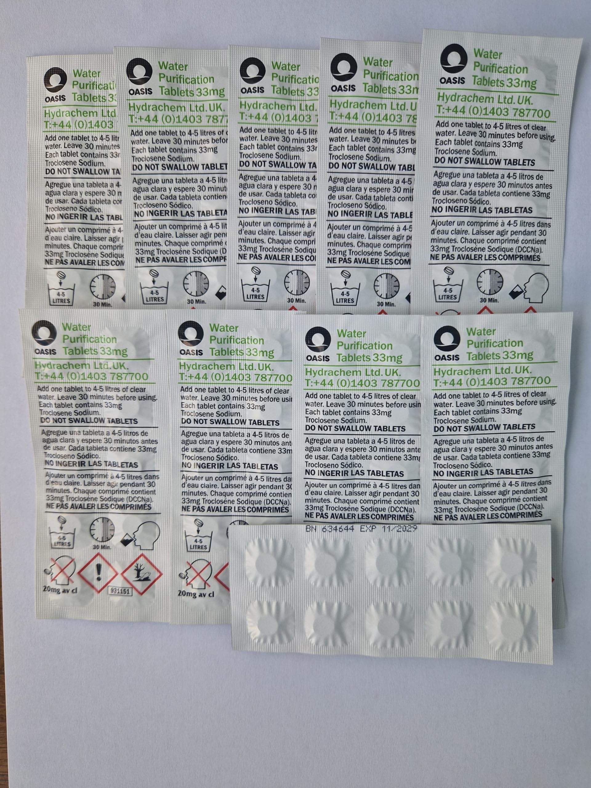 Generic Water Purification Unit - 100 Tablets, 1 tablet treats 5 liters ...