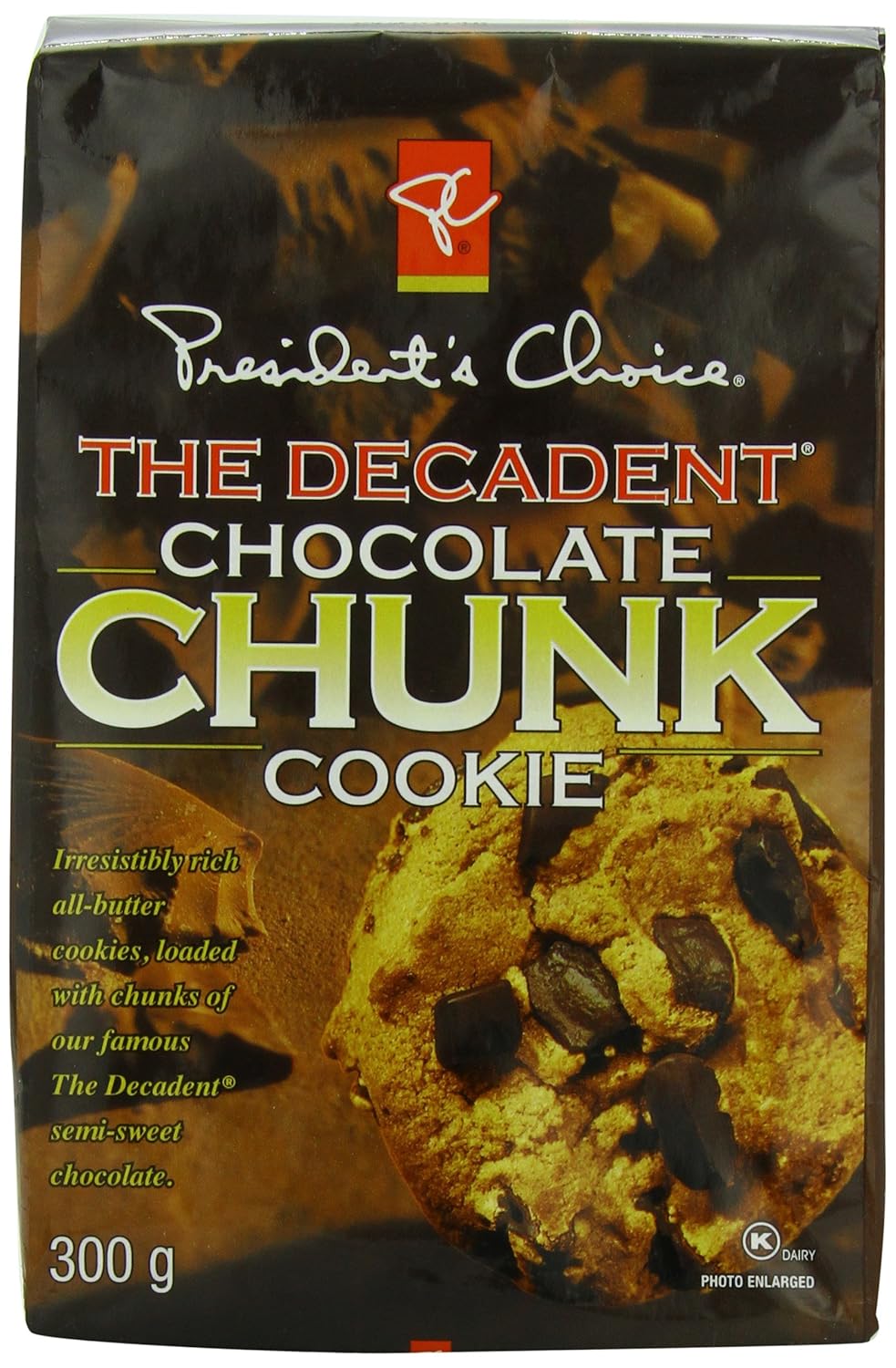 Amazon.com: President's Choice the Decadent Chocolate Cookie, Chunk, 12 ...