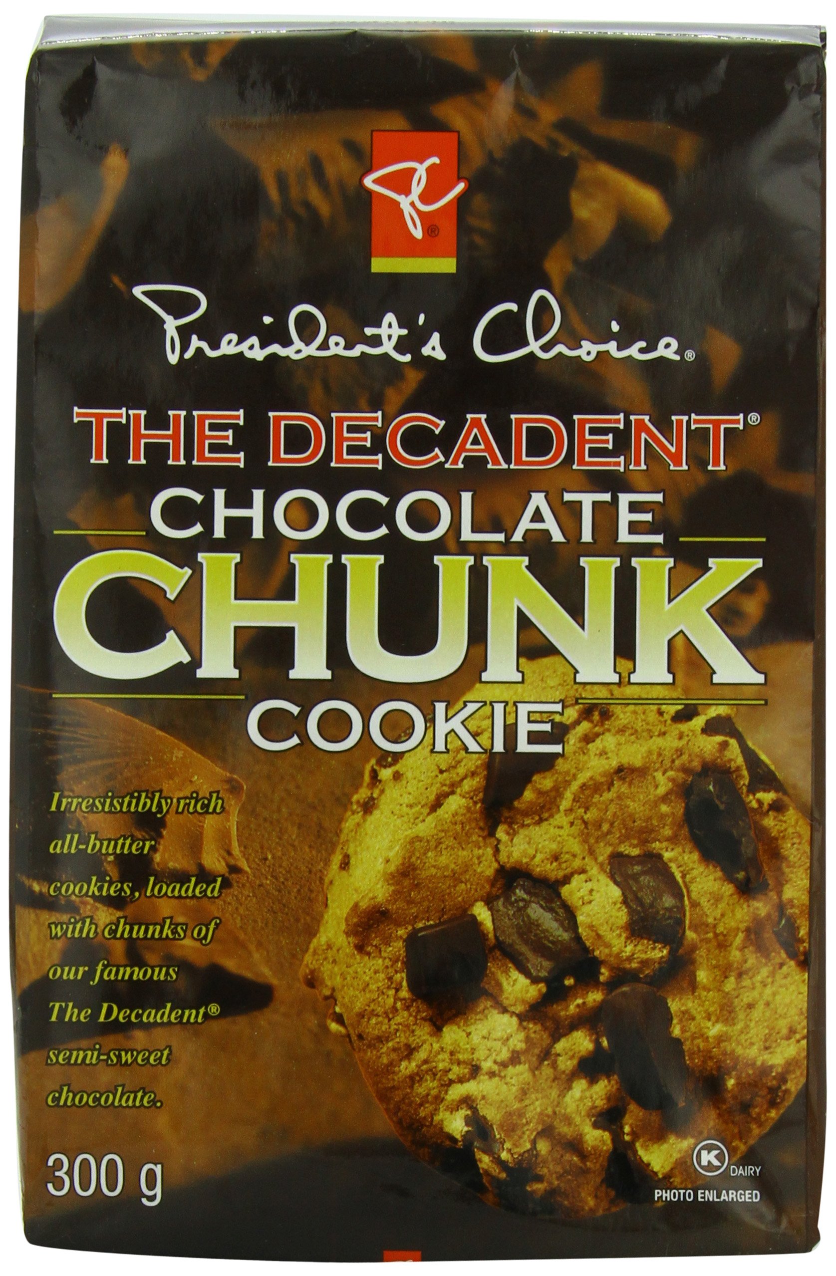 Amazon.com: President's Choice the Decadent Chocolate Cookie, Chunk, 12 ...