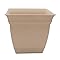 Amazon.com : The HC Companies Eclipse Square Plastic Planter w/Attached ...