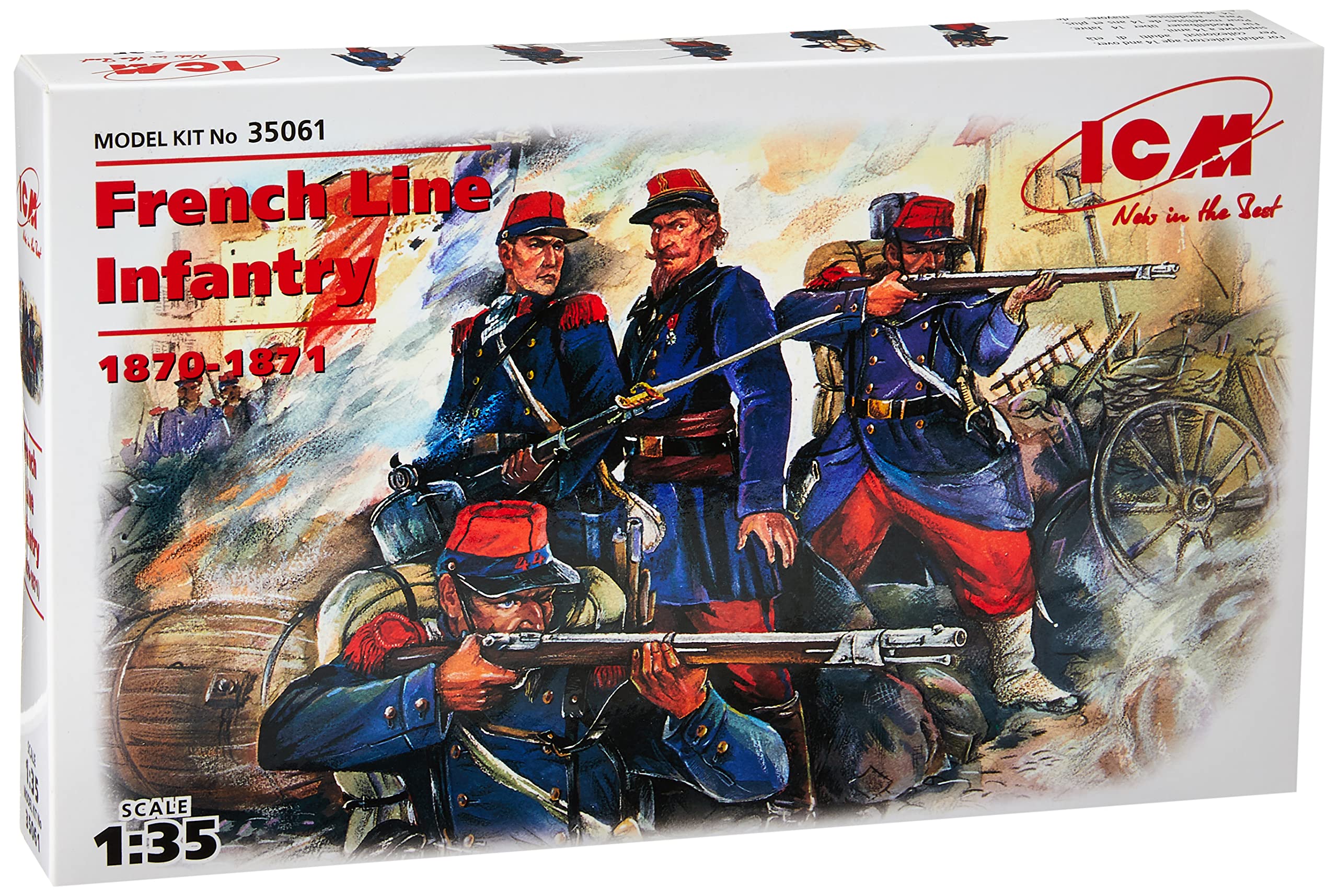 Amazon.com: ICM Models French Line Infantry 1870-1871 Building Kit ...