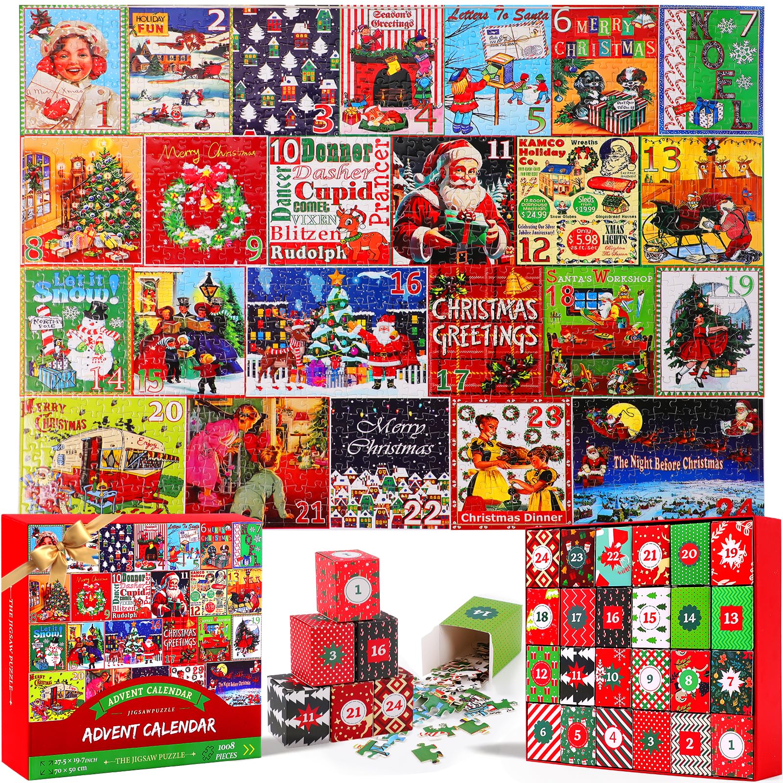 Amazon.com: Jigsaw Puzzle Advent Calendar 2024, Jigsaw Puzzles for ...