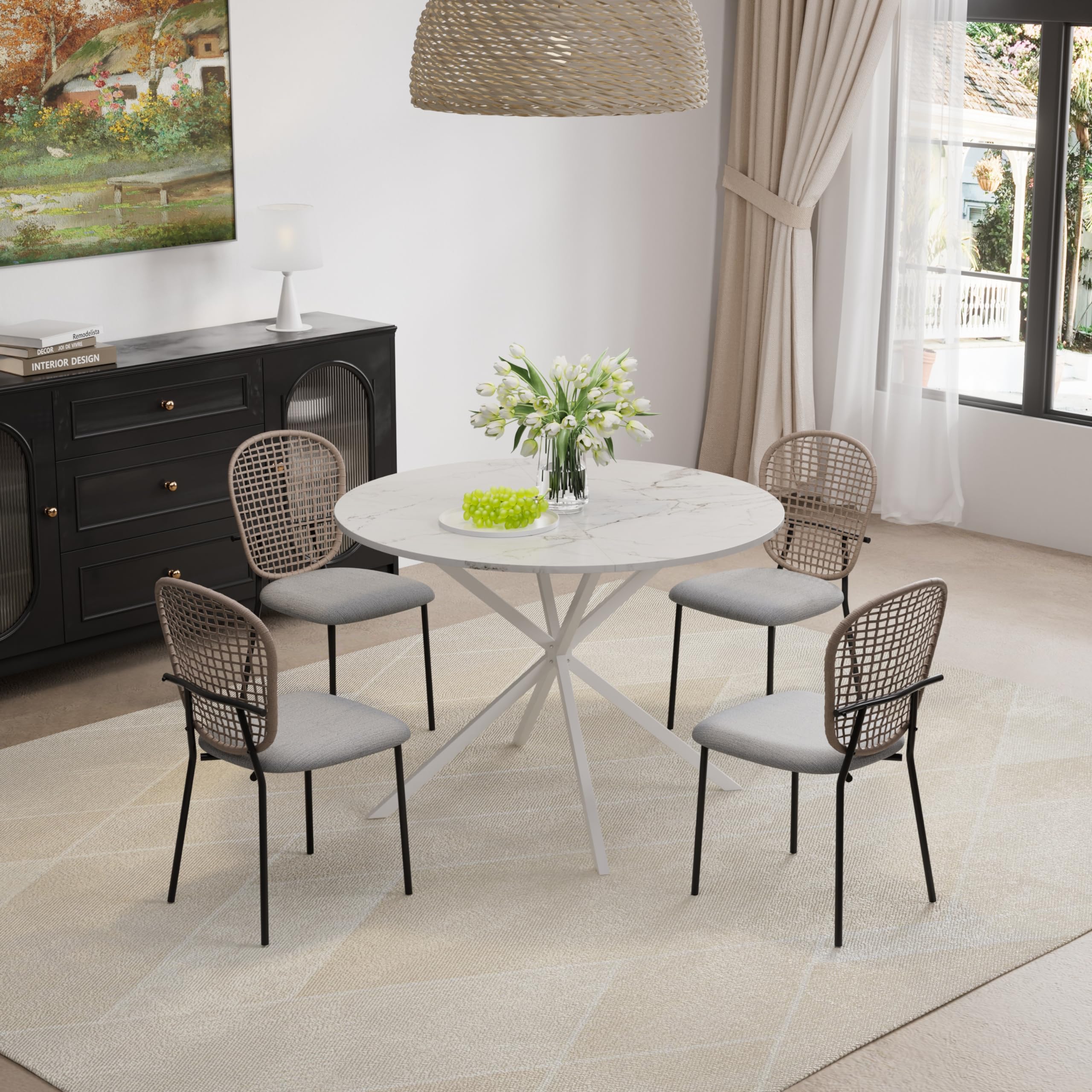 Farmhouse 42 Round Table Magnussen Home Bronwyn Dining