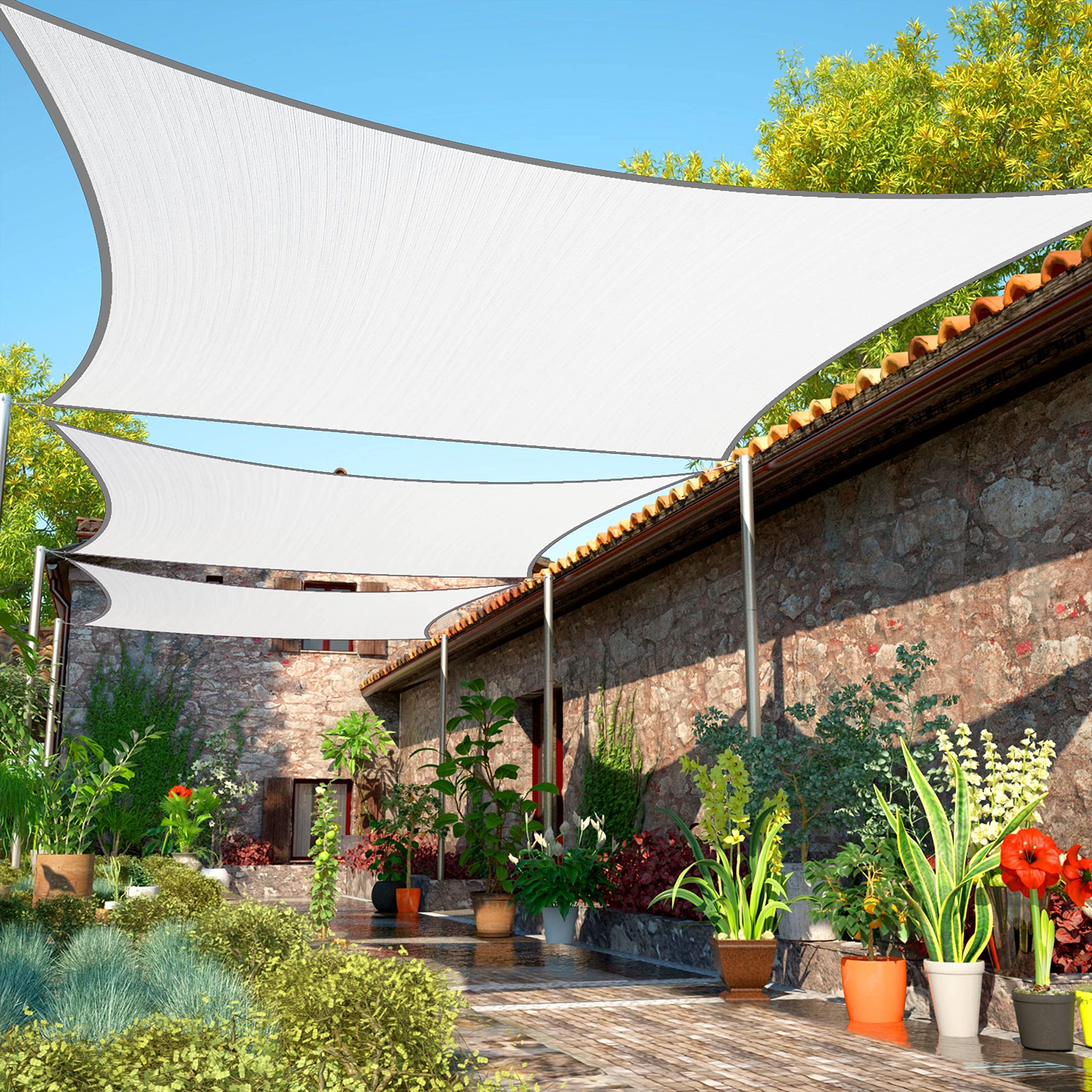 Amazon.com : Be Cool Solutions 40% White Outdoor Sun Shade Canopy: UV ...