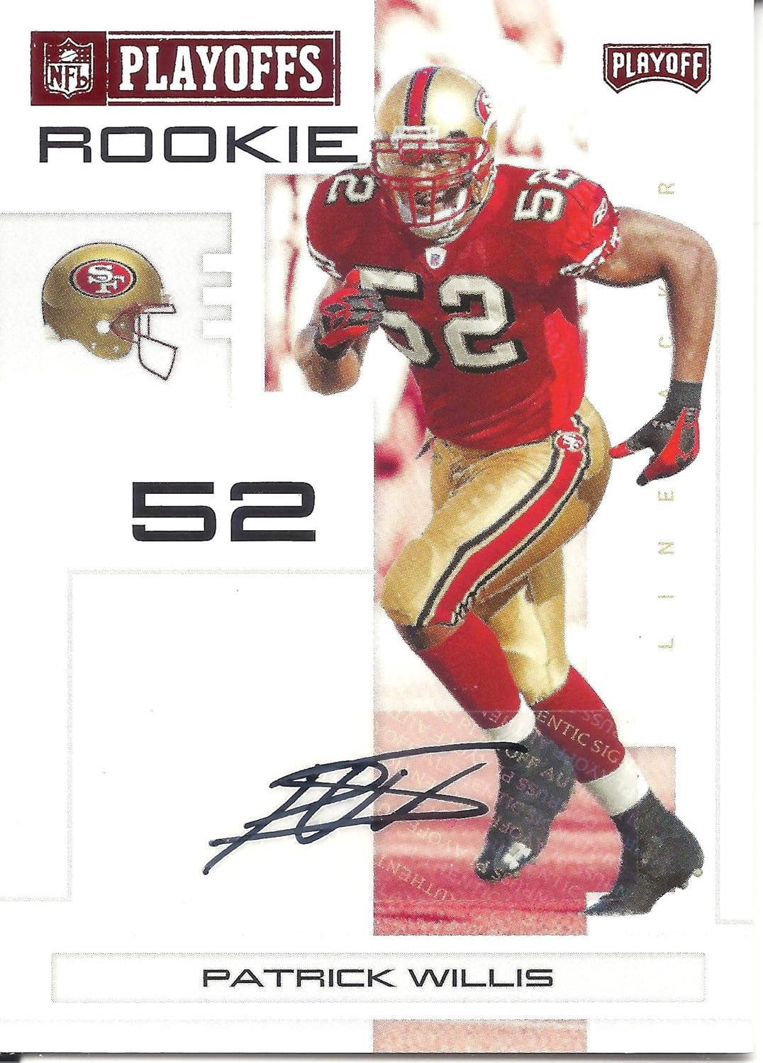 Patrick Willis 2007 Playoff NFL Playoffs Signatures Red Autograph ...