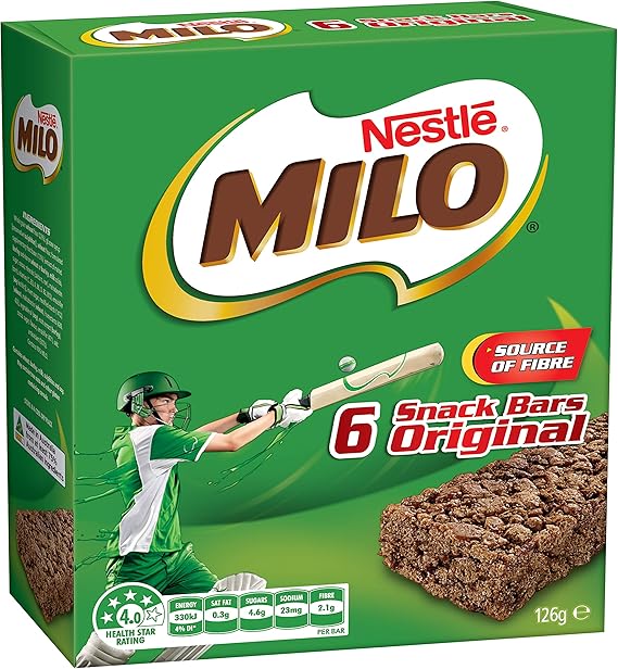 NESTLE MILO Snack Bars Original 6 Pack, 126g : Amazon.com.au: Pantry ...