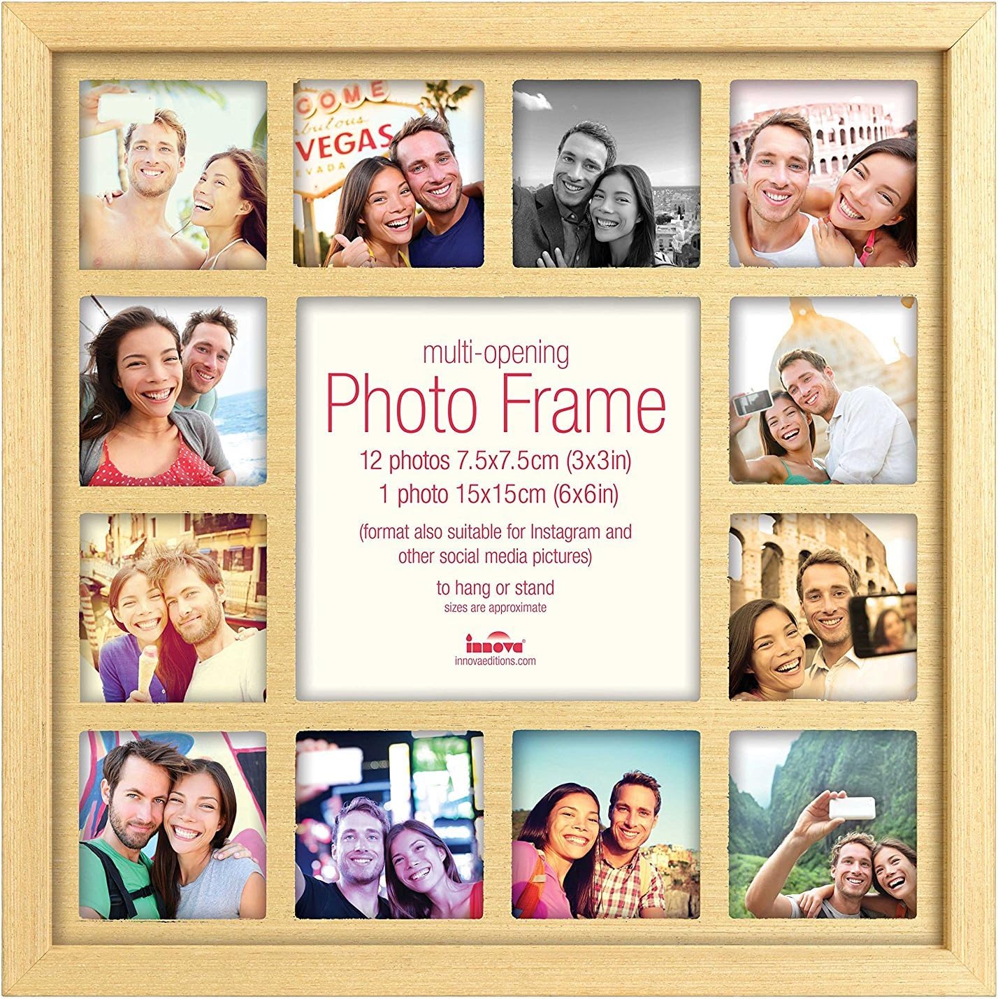 Innova Editions Instaframe, MDF Multi-Aperture Picture Frame, White ...