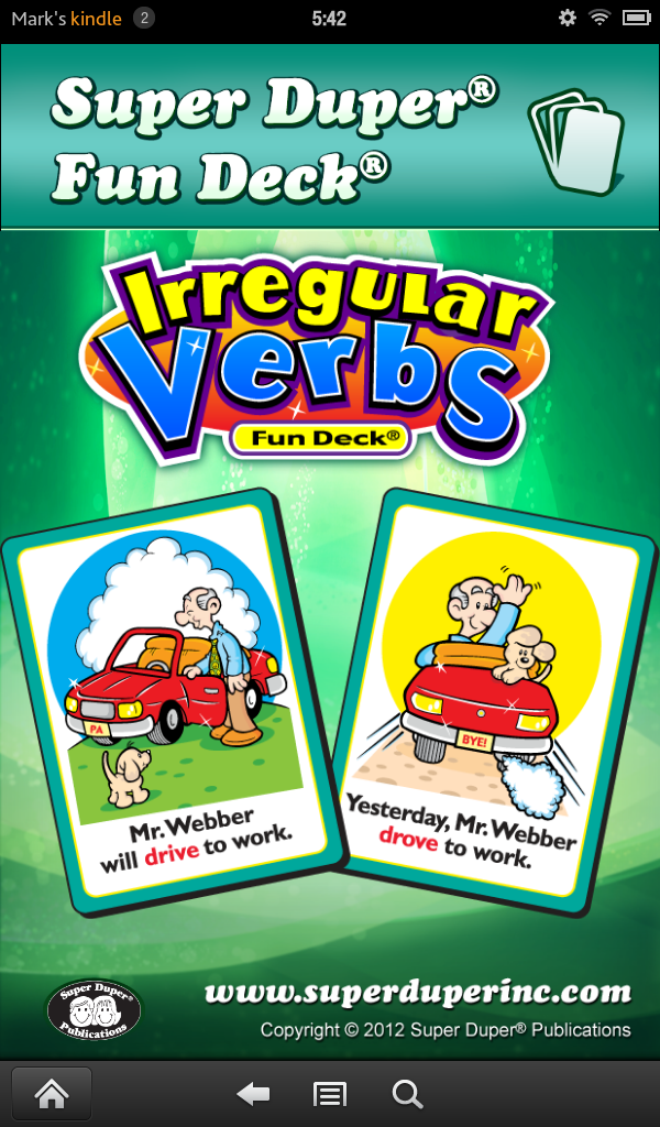 Irregular Verbs Fun Deck - App on Amazon Appstore