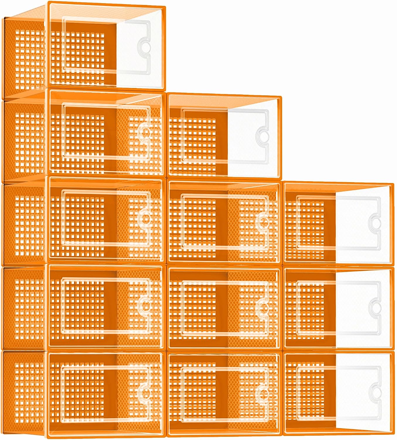 Amazon.com: Kuject Large Shoe Organizers Storage Boxes for Closet, 12 ...