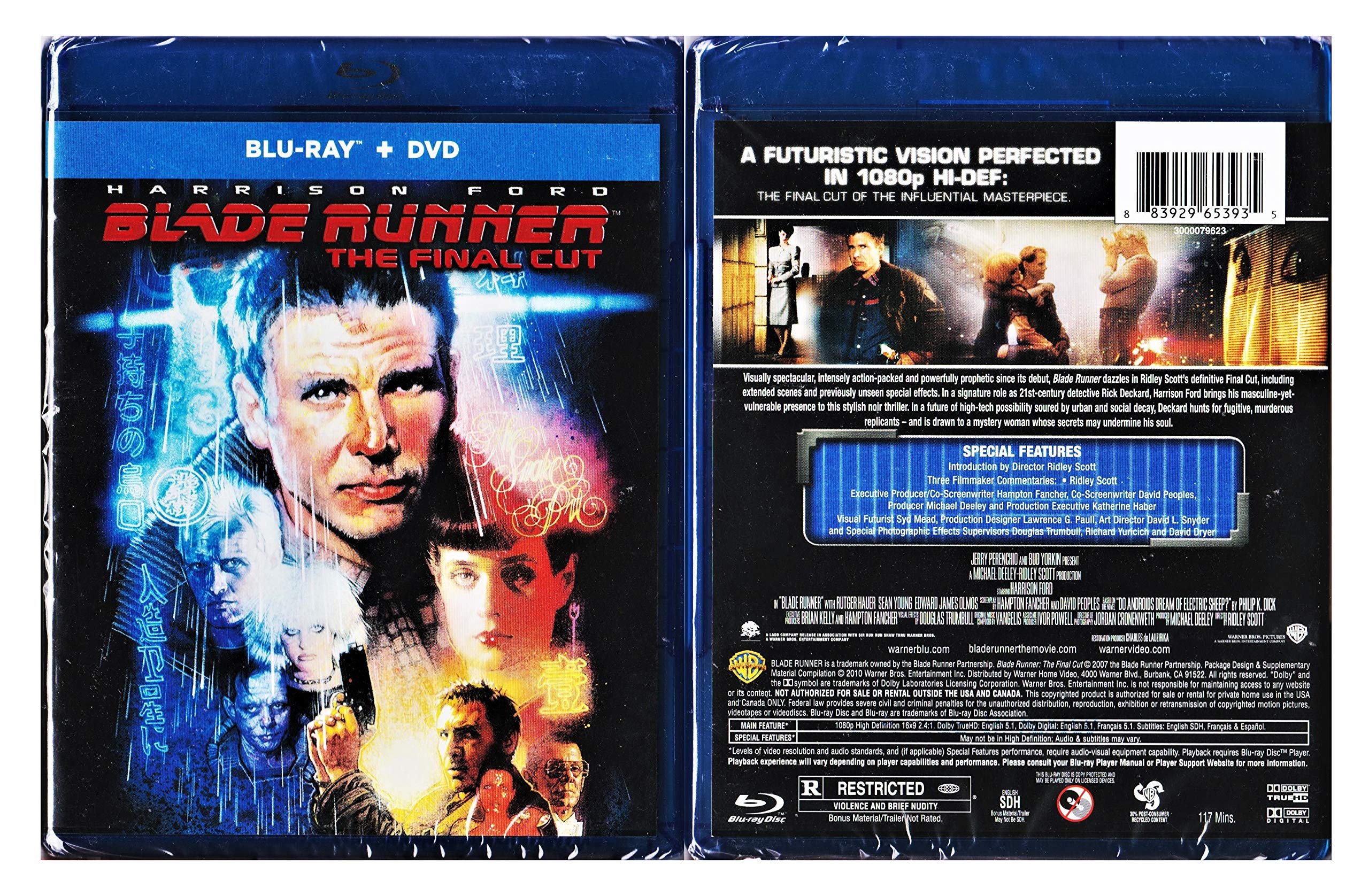Amazon.com: Blade Runner The Final Cut (Blu-ray + DVD) Harrison Ford ...