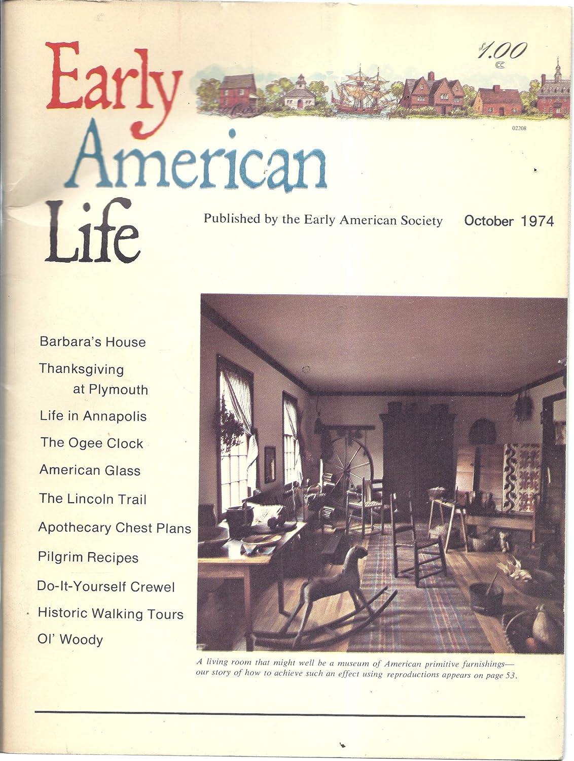 Early American Life Magazine (October 1974): Robert G. Miner: Amazon ...