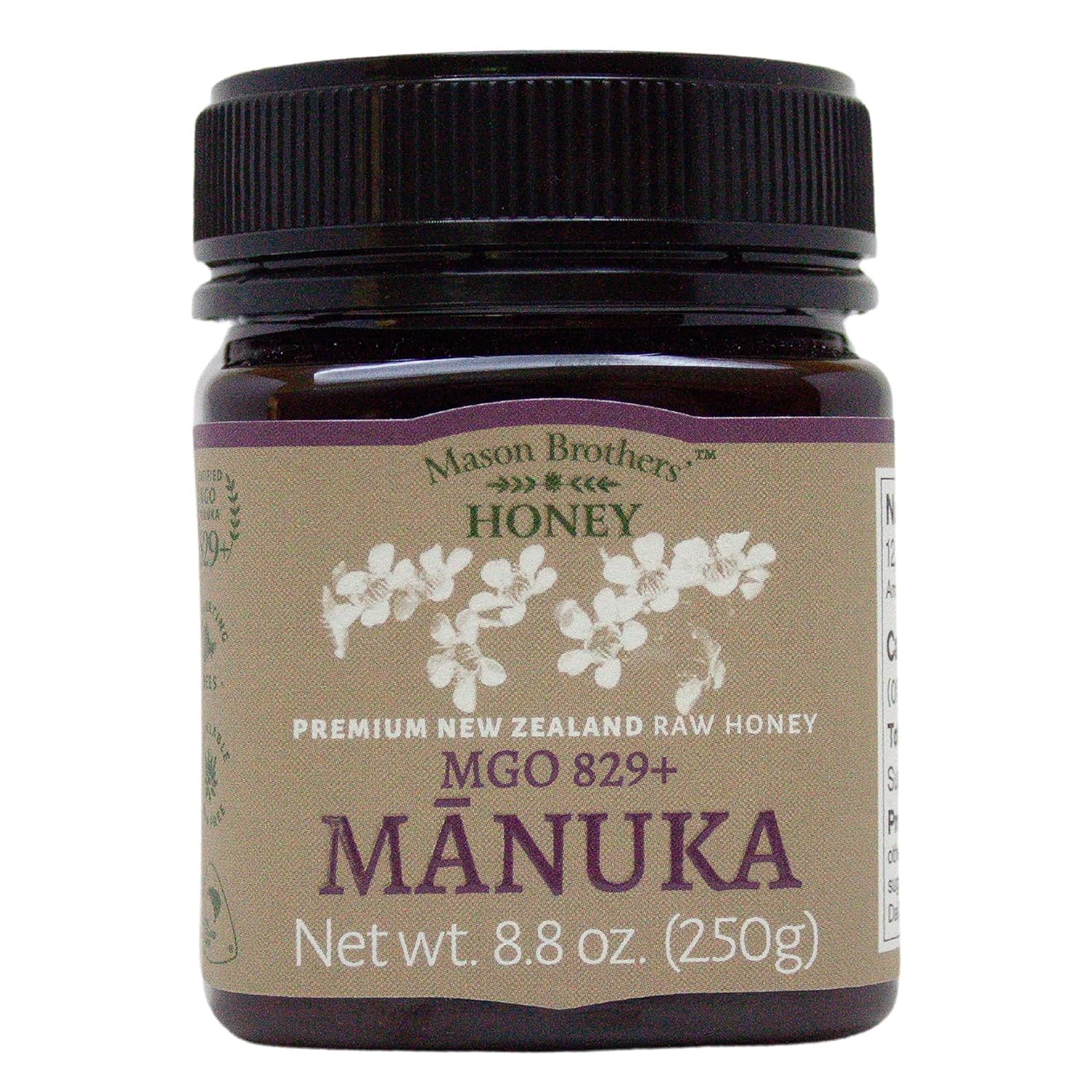 Amazon.com : Mason Brothers’ Raw Manuka Honey MGO 829+ | New Zealand ...