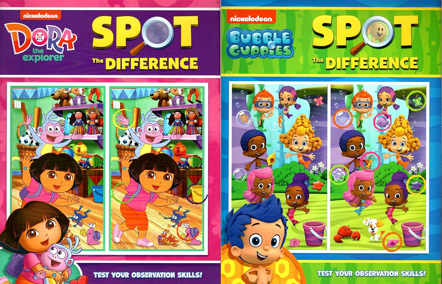 Amazon.com: Nickelodeon Bubble Guppies and Dora the Explorer - Spot the ...