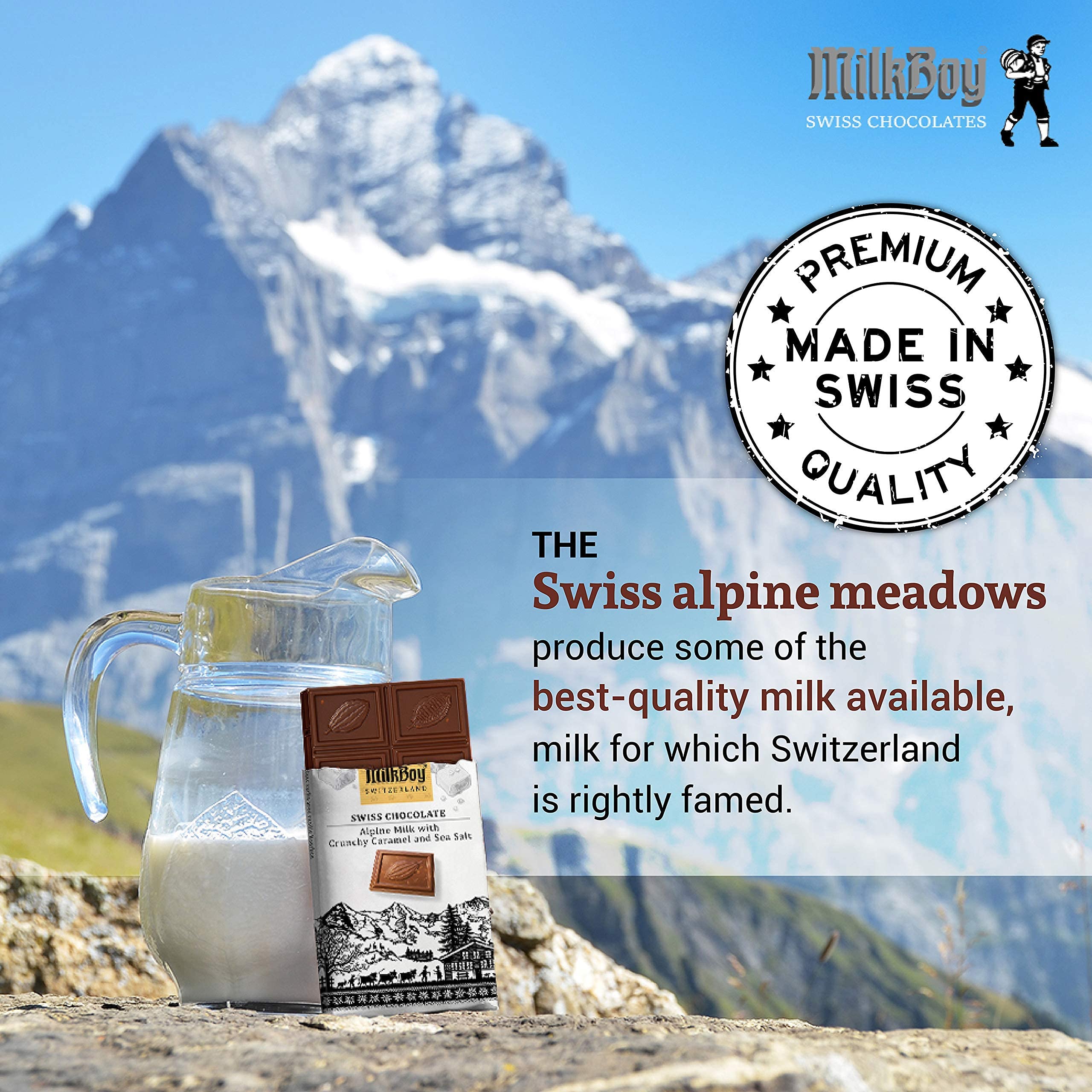 Milkboy Swiss Milk Chocolate Salted Caramel - Alpine Milk Chocolate ...