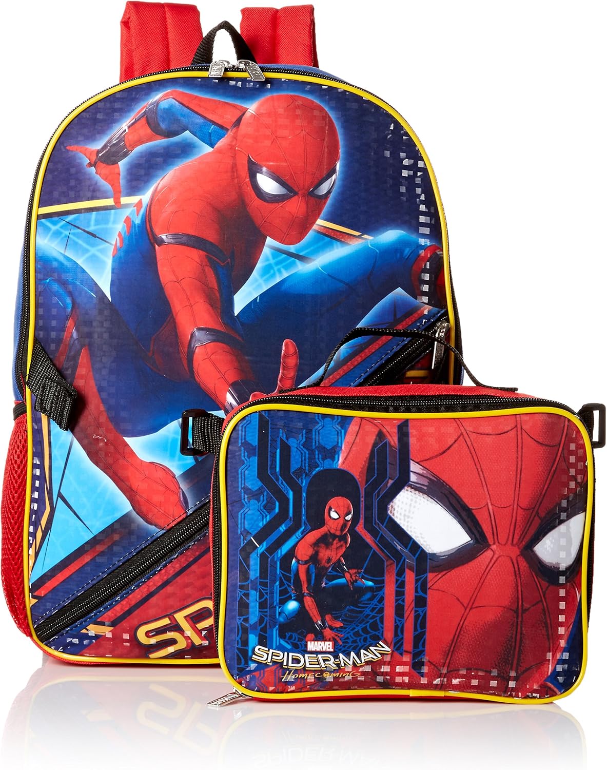 Amazon.com | Marvel Boys' Spiderman Backpack with Lunch | Kids' Backpacks