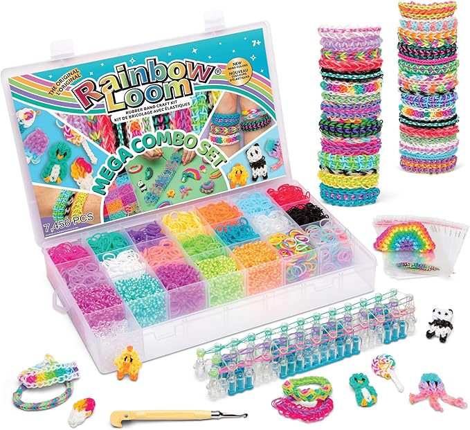 Amazon.com: Rainbow Loom MEGA Combo Set, Features 7000+ Colorful Rubber ...