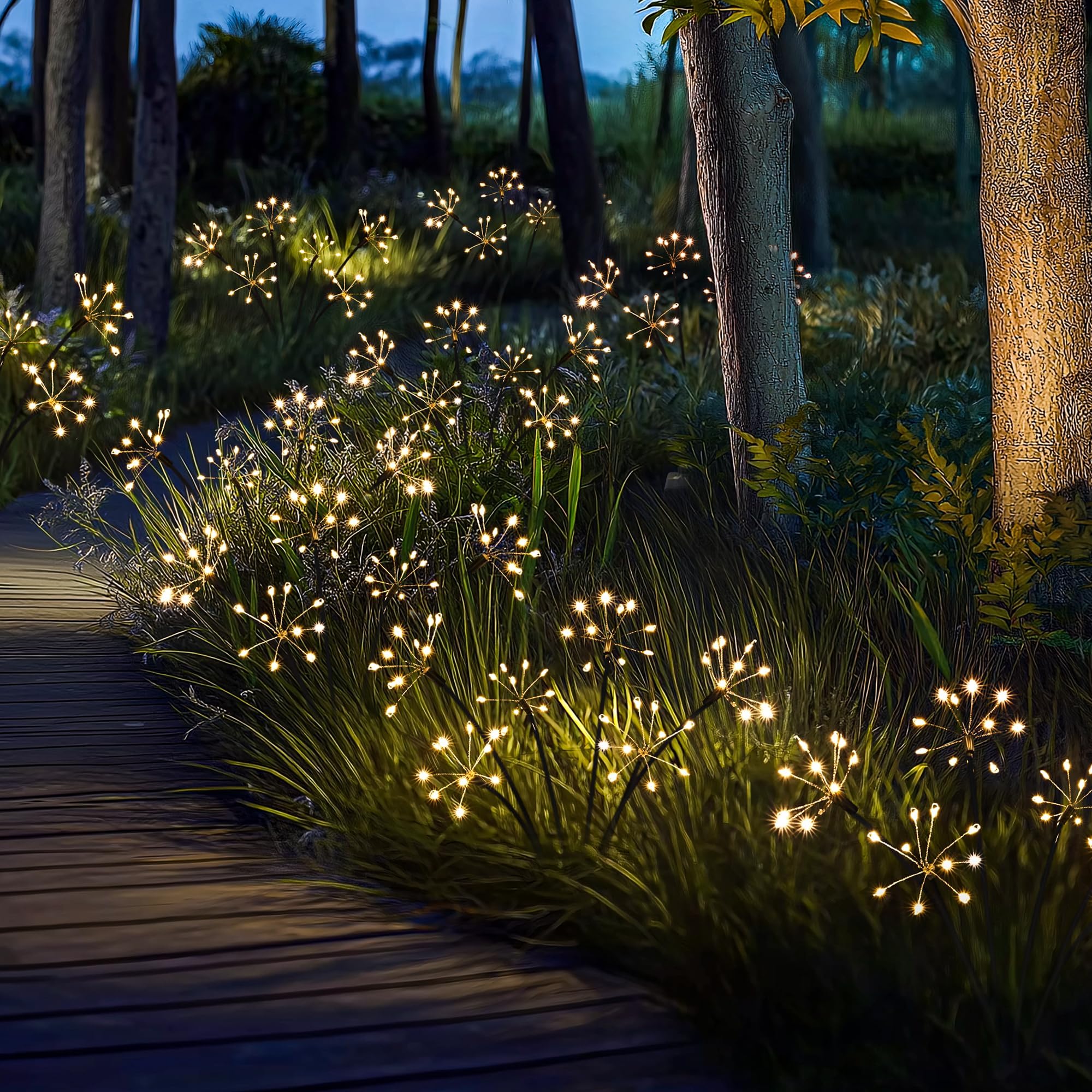 BKFUN 3" Solar Pathway Light - Solar Outdoor Light Waterproof LED Solar ...