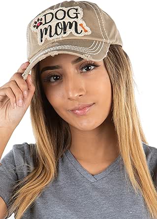 Funky Junque Mom Hat with Sayings Women's Vintage Distressed Baseball Cap, Cool Beach Baseball ...