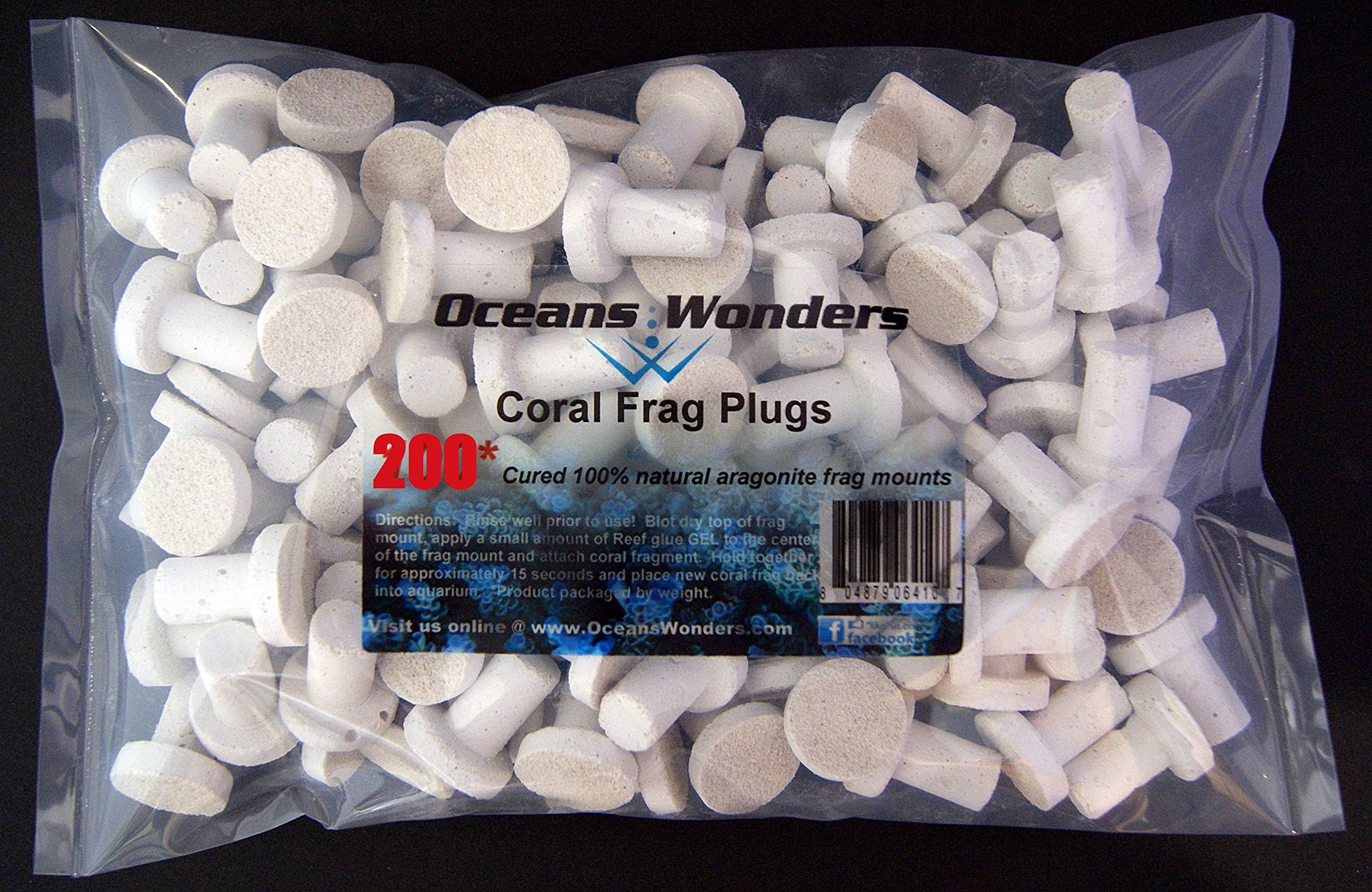 Amazon.com : Reefing Art Ceramic Coral Frag Plugs 100 Pack Free ...