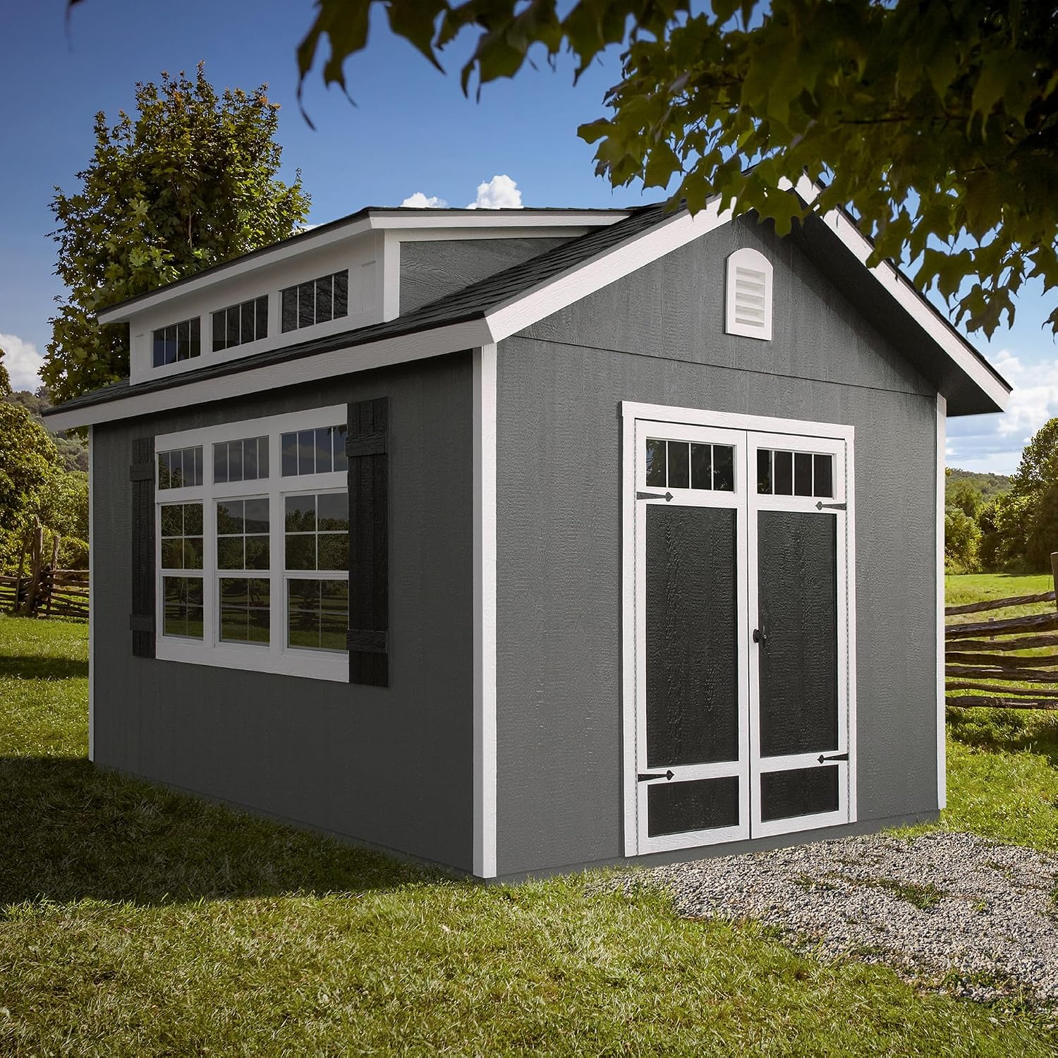 Windemere 10 ft. x 12 ft. Deluxe Multi-Purpose Wood Shed with Smartside ...