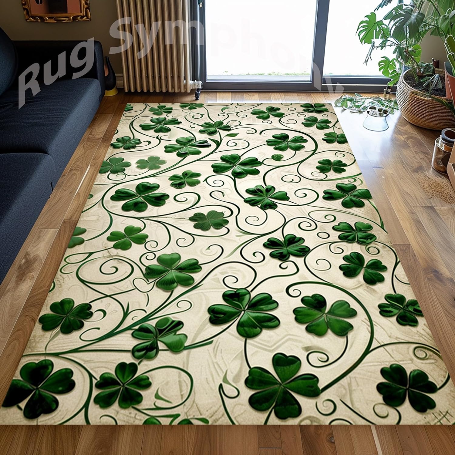 Amazon.com: Generic Clover Irish Rug, Happy St Patrick's Day Rug, Irish ...