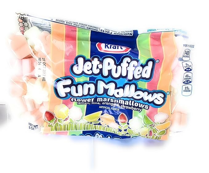 Amazon.com: Kraft Jet Puffed FLOWER FunMallows (8oz bag) : Grocery ...