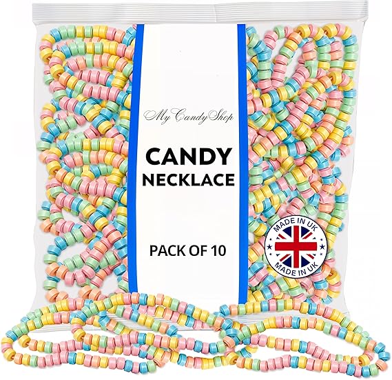 Candy Necklace/Sweet Necklace Pack of 10 - Packed in a Resealable Bag ...