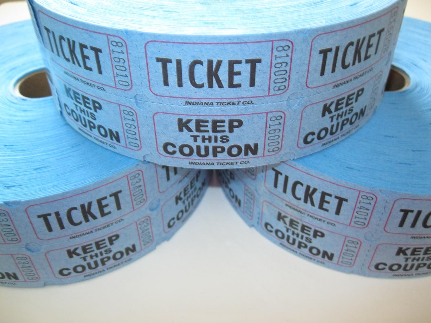 Amazon.com: 3 Rolls Blue 50-50 Raffle Tickets : Office Products