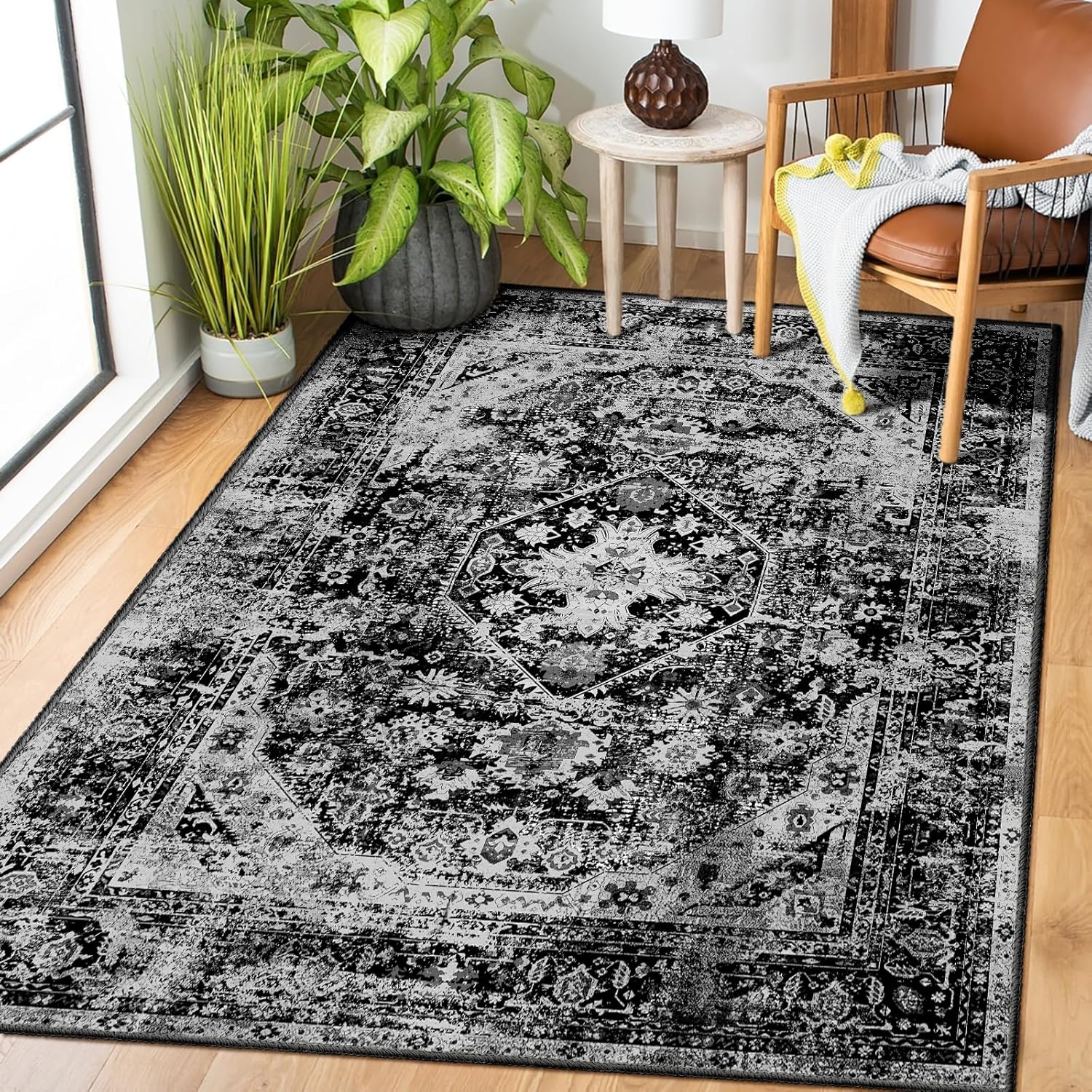 Amazon.com: MUJOO Washable Rug 3x5 Area Rugs for Entryway Entry Bedroom ...