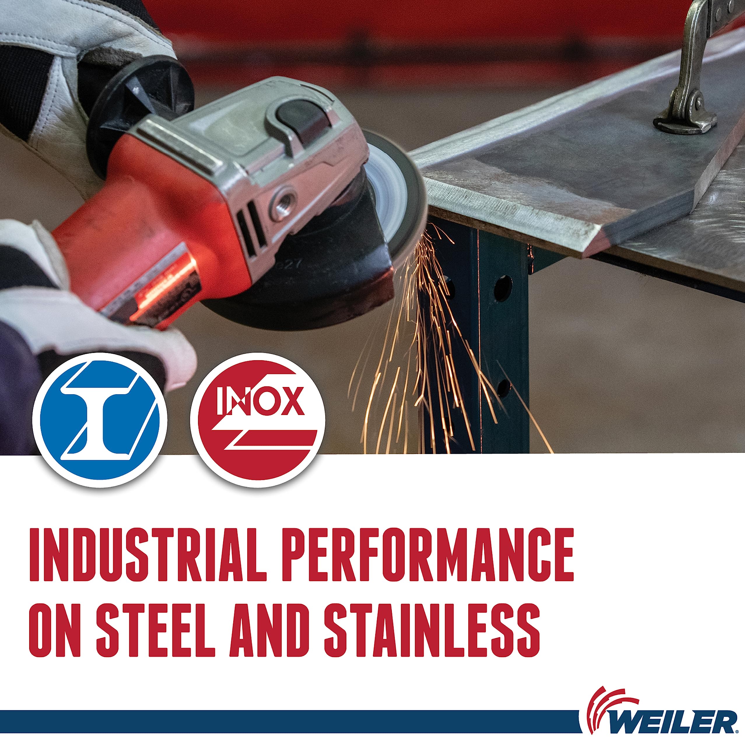 Snapklik.com : Weiler 51109 Tiger Paw High Performance Abrasive Flap Disc, Type 27 Flat Style ...