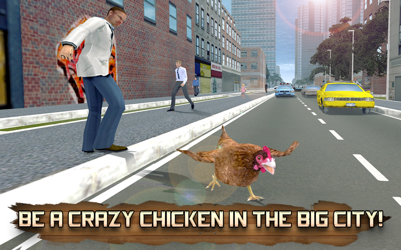 Crazy city Chicken Simulator 3D: Crime City Chicken Escape | Crazy City ...