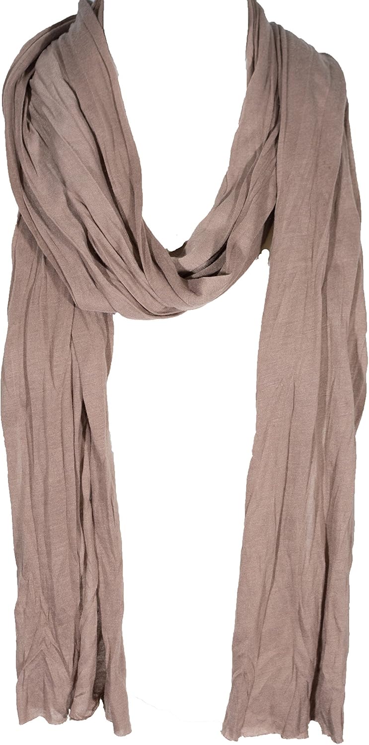 Plain Color Scarf, more than 30 colors, 76" long, 14" wide, Brown, Size ...